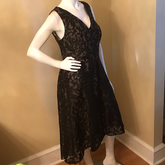 MELROSE | Dresses | Melrose Collection Black Scroll Hi Low Dress | Poshmark